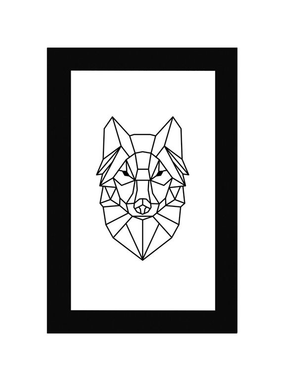 Cuadro 60x40 Cms Decorativo Wolf Polygon ART INDUSTRY | falabella.com