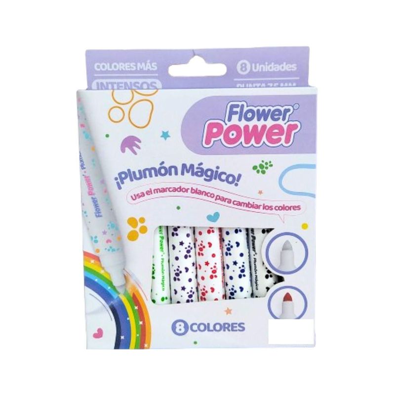 Plumones Magicos Flower Power X 8 Primavera PRIMAVERA | falabella.com