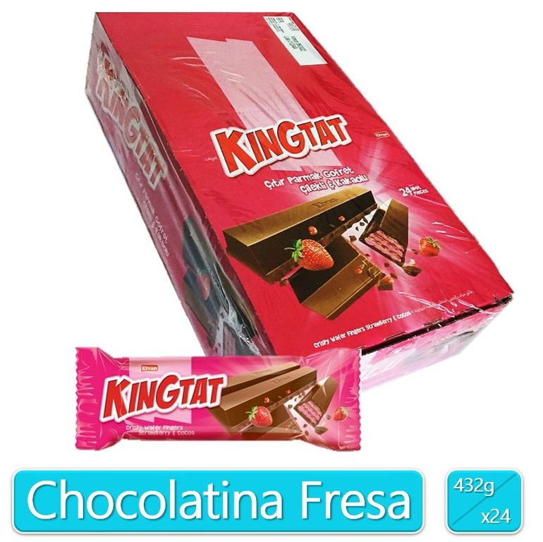 Barra De Chocolate Con Fresa Kingtat Elvan X24unds GENERICO | falabella.com