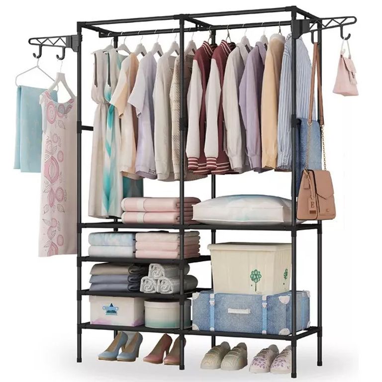 Perchero De Piso Para Ropa Organizador Perchero De Doble Fila GENERICO ...