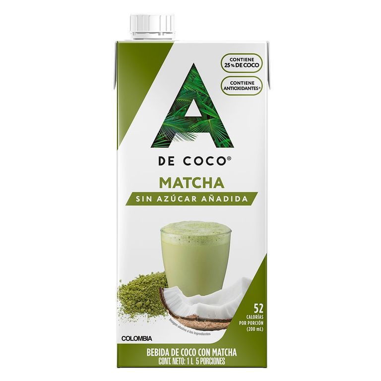 Bebida de coco con matcha sin azúcar añadida GENERICO | falabella.com