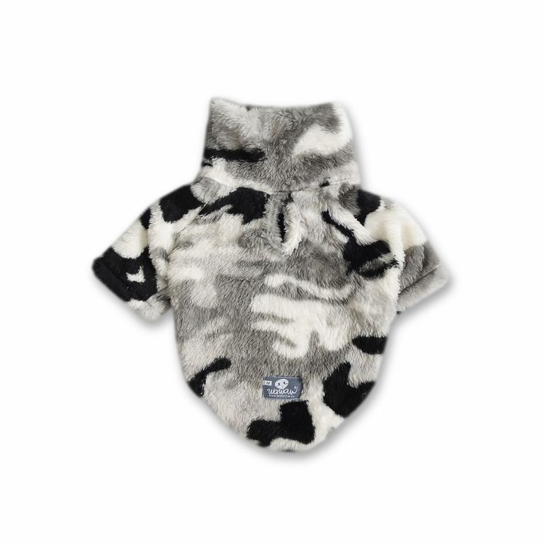 Saco para perro talla XS cuello alto cremallera bisonte camuflado gris ...