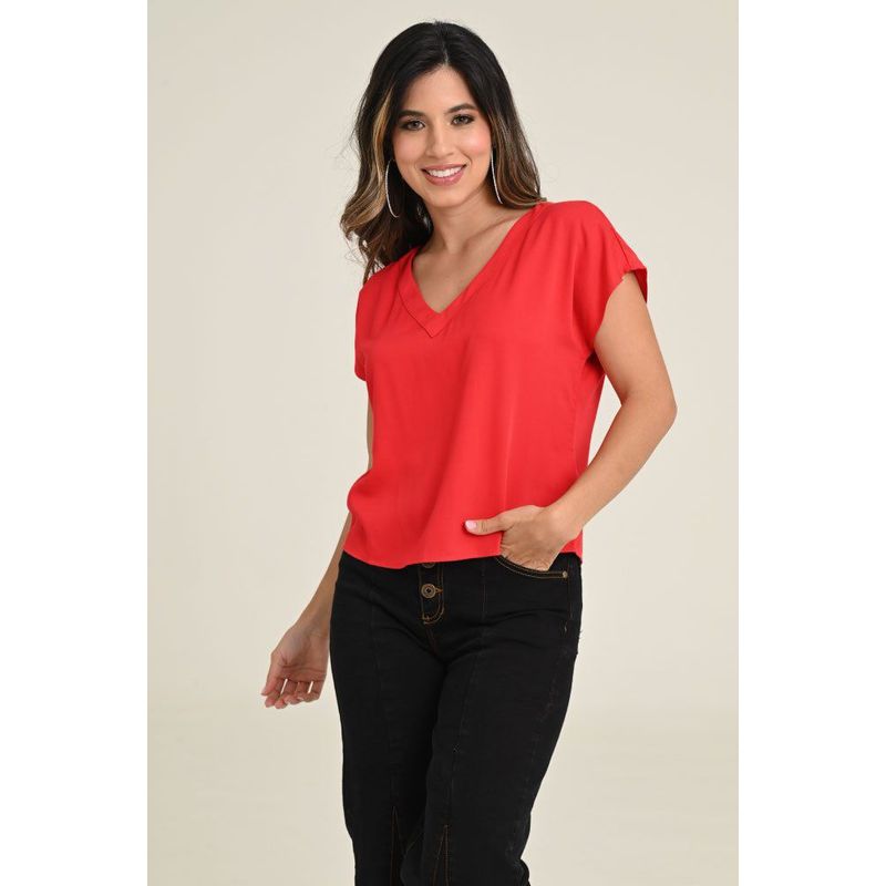 Blusa yasu Rojo puro Ragged RAGGED | falabella.com