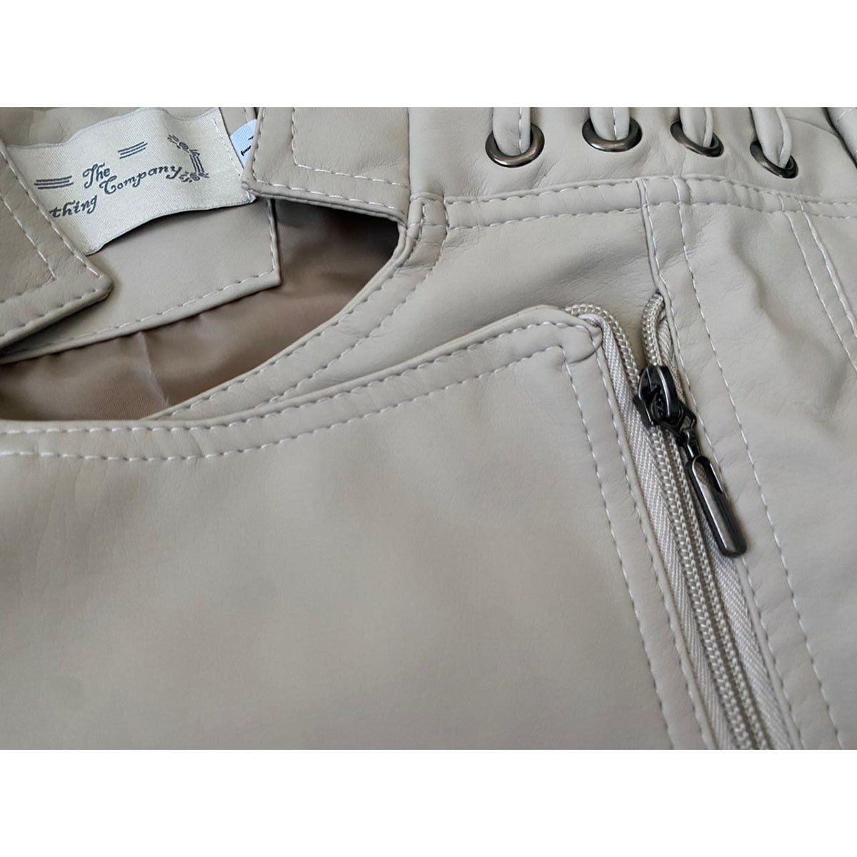 Chaqueta Mujer Cuero Sintético Ojaletes THE CLOTHING COMPANY ...