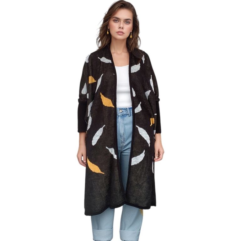 Chal Tejido Saco Abierto hojas FRIOLENTA | falabella.com