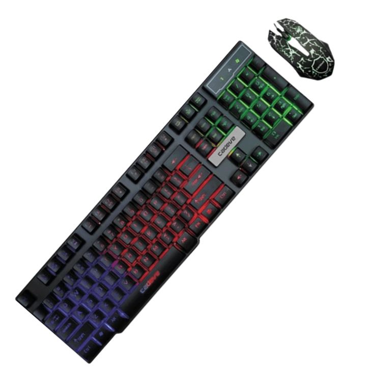 Combo Teclado Y Mouse Gamer RGB Cable USB de 104 teclas - 9122 GENERICO ...