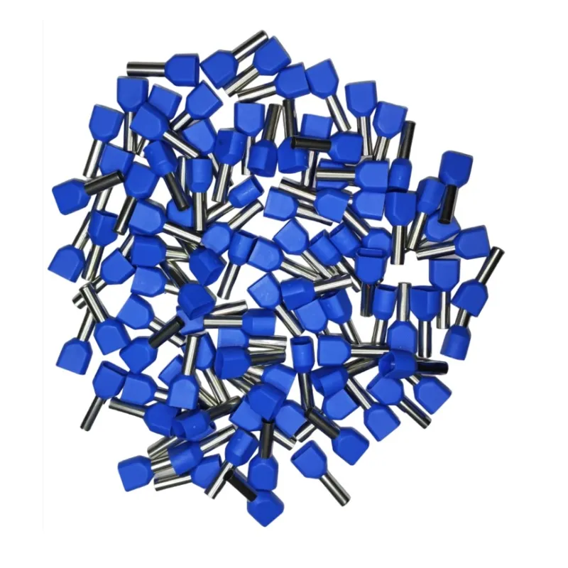 100pcs Terminal doble Pin Tubular Cable 2x14AWG TE2510 AZUL GENERICO ...