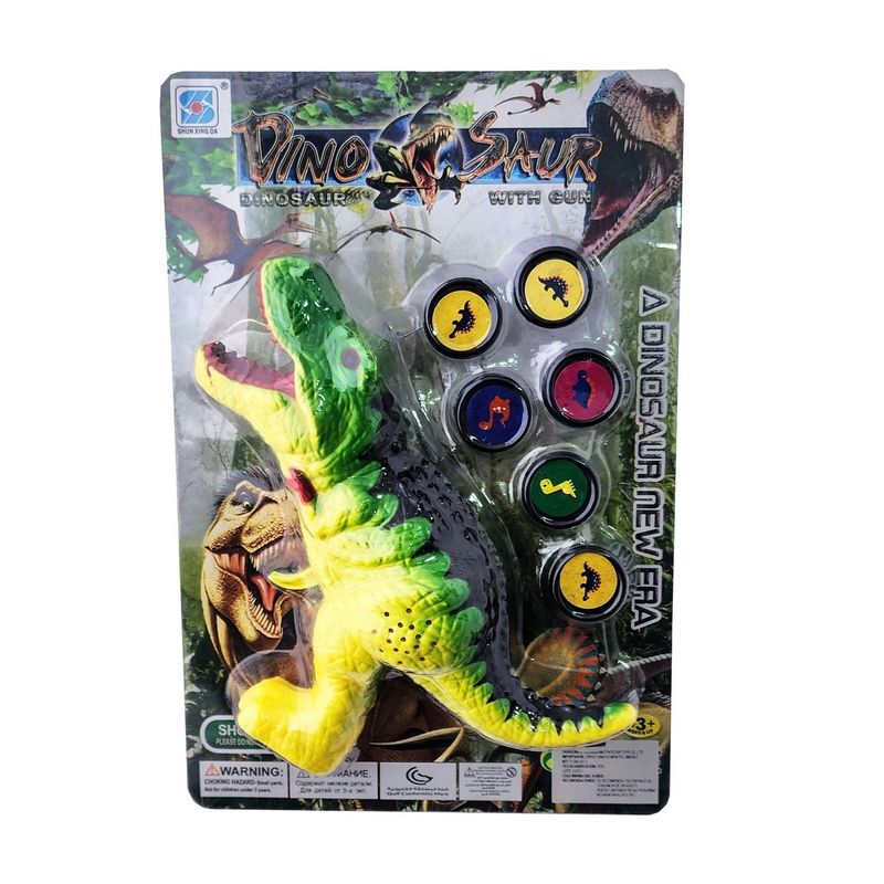 Pistola Dinosaurio Rex Lanza Tazos Juguete Niño Interactivo GENERICO ...