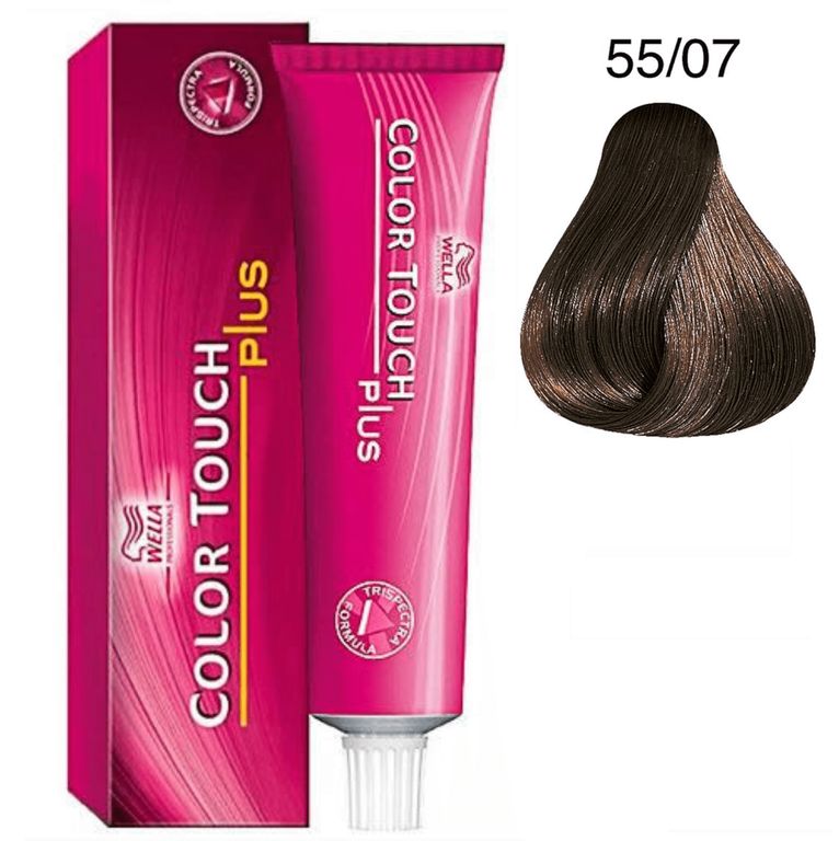 Tinte Wella ColorTouch Plus 55-07 Castaño Claro Intenso Natural Marrón ...