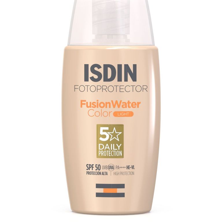 Protector solar facial con color ISDIN Fotoprotector Fusion Water Color ...