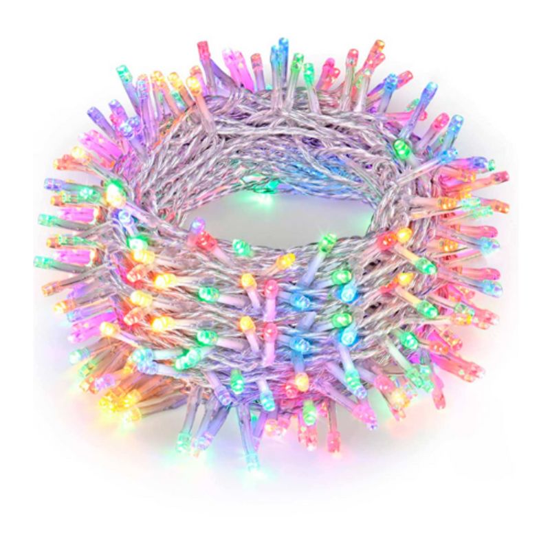Extension Luz Led Multicolor Lineal 200 Luces 14MT Cable Transp. 1442A ...