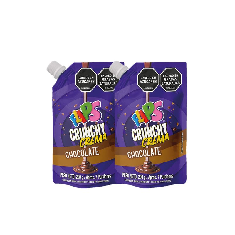 Crema De Chocolate Flips Crunchy Crema 2 Doypack x200gr FLIPS ...