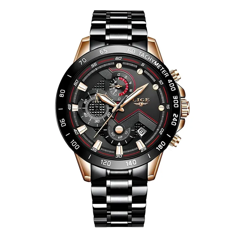 Reloj Lige de Caballero Análogo Original acero Resistente agua LIGE ...