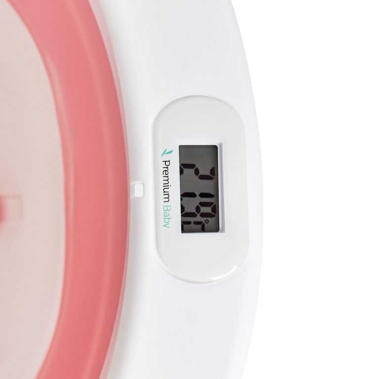 Bañera Bebé Premium baby Cojín y Termómetro Pol Rosa PREMIUM BABY ...