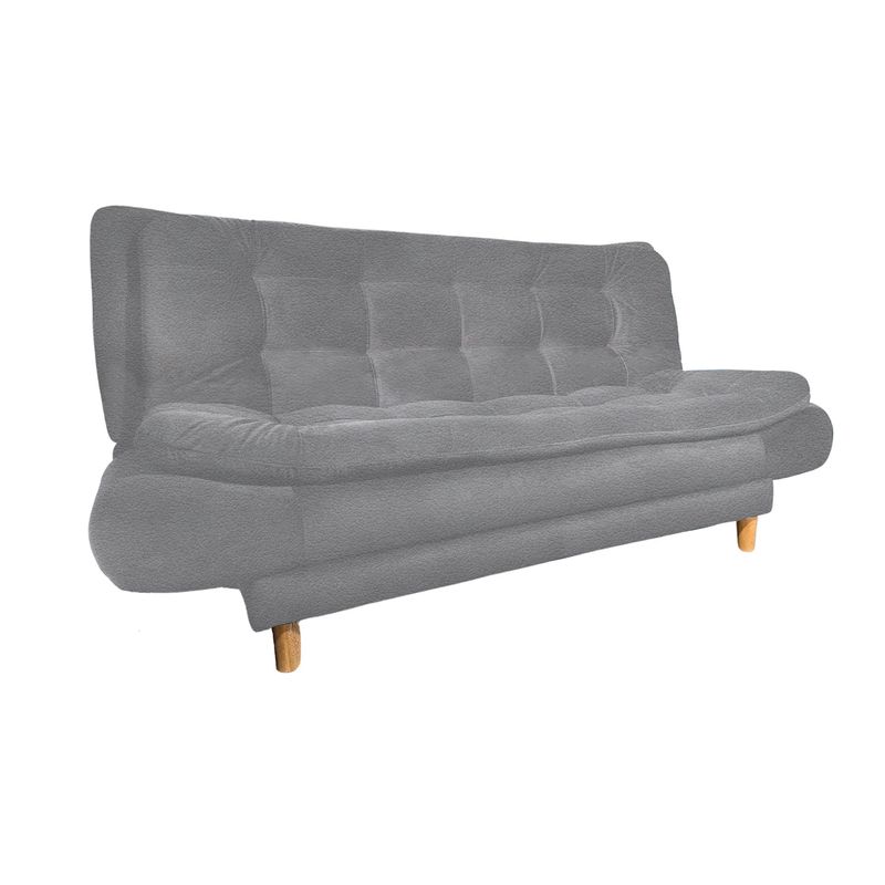 Sofa cama 3 puestos Clic Clac en Madera de Pino Kloe Gris 90x180x84 ...