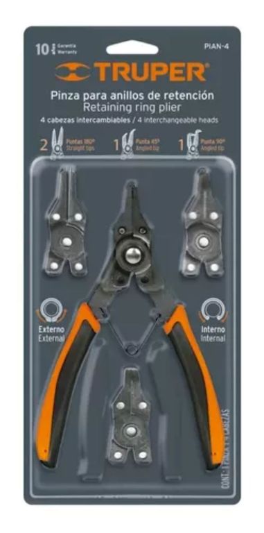 Juego De Pinzas Saca Pines 5pcs Cabeza Intercambiable Truper TRUPER ...