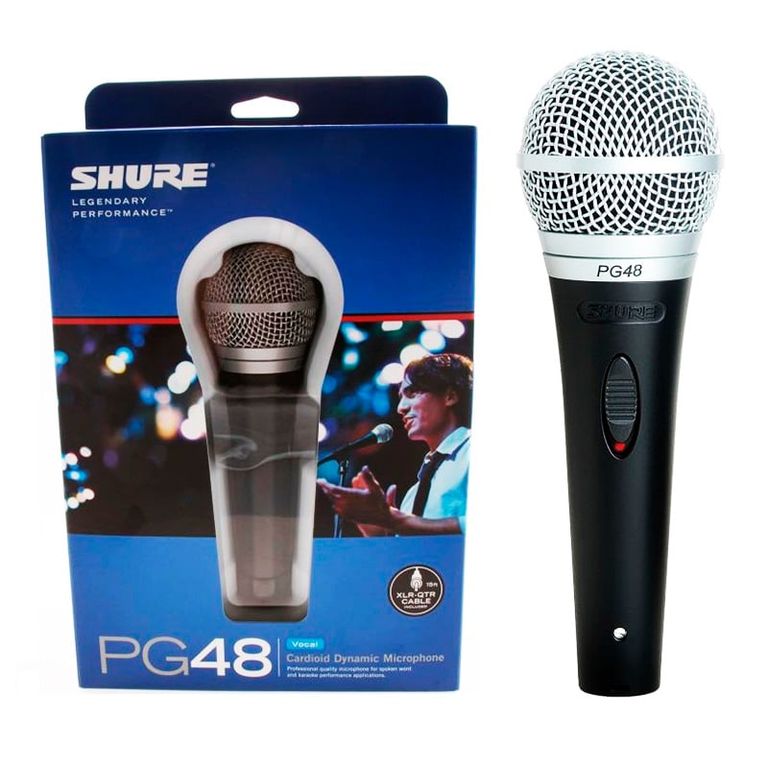 Microfono Shure Alámbrico PG48 Vocal Dinamico Estuche SHURE | falabella.com