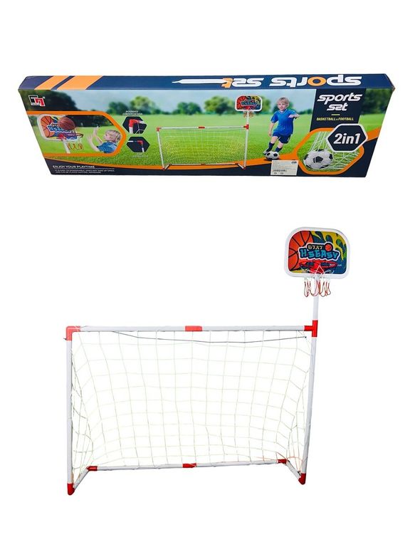 Kit Deportivo 2 En 1: Baloncesto Y Fútbol Para Niños GENERICO ...