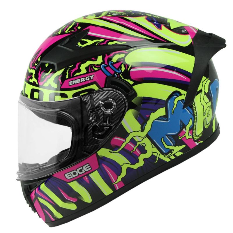 Casco Edge Integral Denver Motoloco Verde Neon Certificado DOT - L EDGE ...