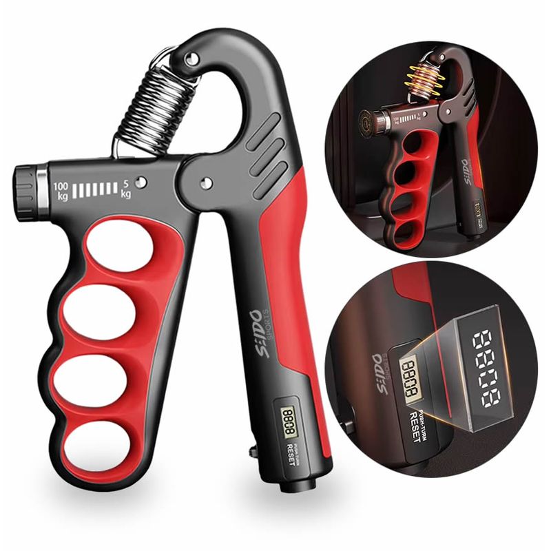 Hand Grip Tensor 5 -100 Kg Contador Entrenador Mano Terapia GENERICO ...