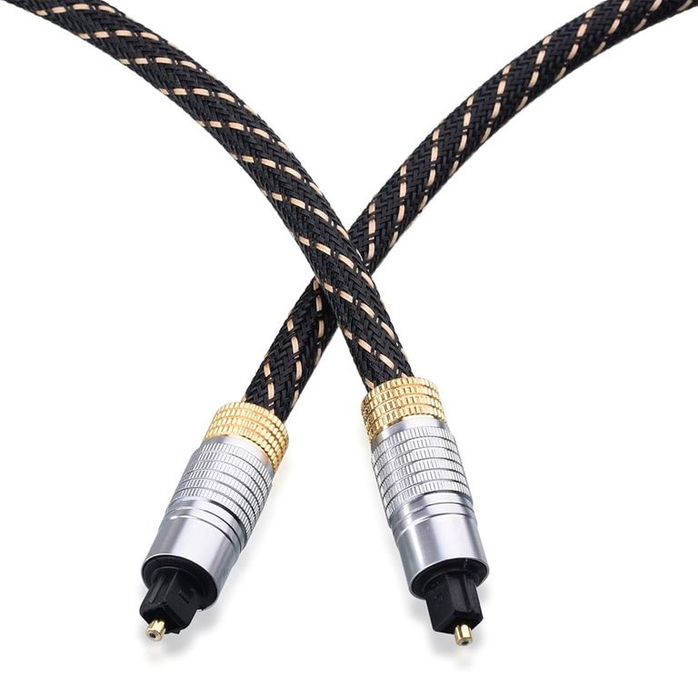 Cable Optico Digital Enmallado Trenzado 5 Metros Conector Metalico ...