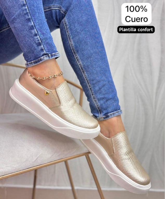 Zapatillas en Cuero Mujer Calzado Casual dama EVEGONZ | falabella.com