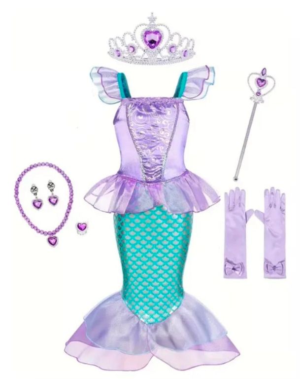 Disfraz sirena niña talla 4-6 disfraz sirenita ariel GENERICO ...