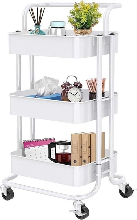 Carro Rodante Multiusos De 3 Niveles Para Uso General Blanco MOBLIHOUSE ...