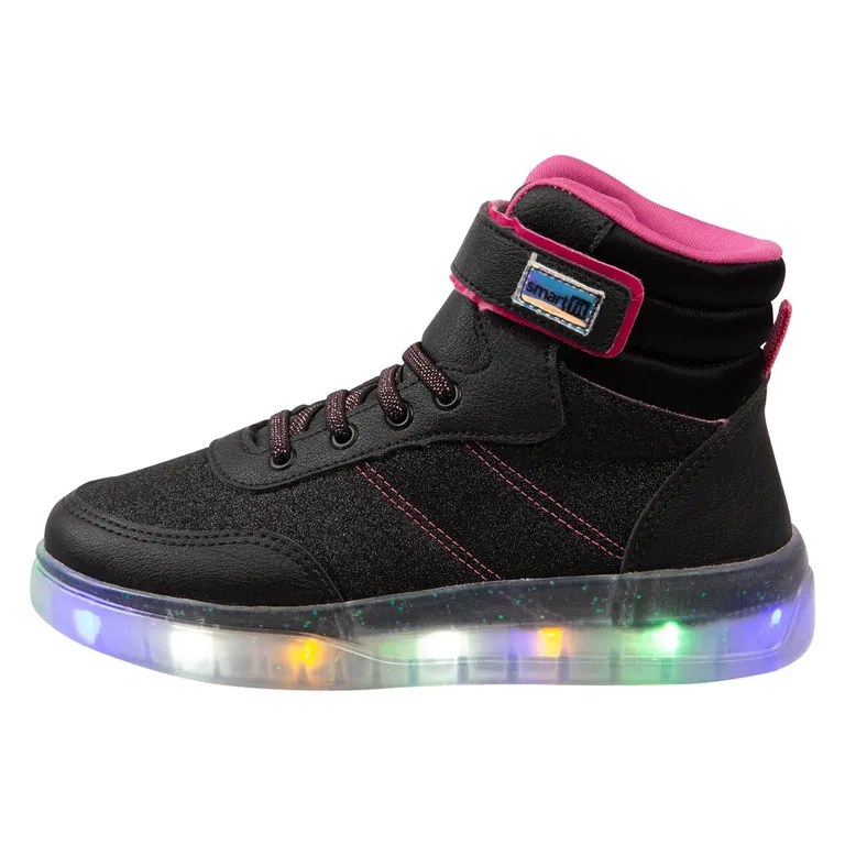 Zapatos Tipo Botín Sneaker Con Luces Para Niña Smartfit Payless Negro ...
