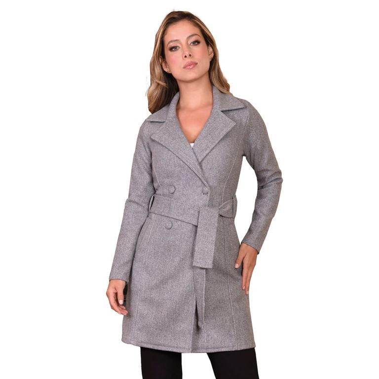 Gaban Para Mujer De Paño Con Correa Unicolor Moderno Gris SYK ...
