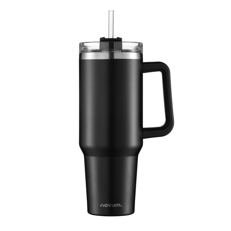 TERMO 40 OZ / 1.2 LTS NEGRO CON AGARRADERA NOVUM | falabella.com