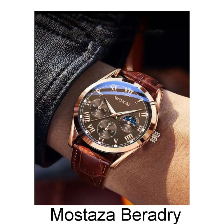 RELOJ WOKAI DE PULCERA DE CUERO CLASICO ELEGANTE PARA HOMBRE GENERICO ...