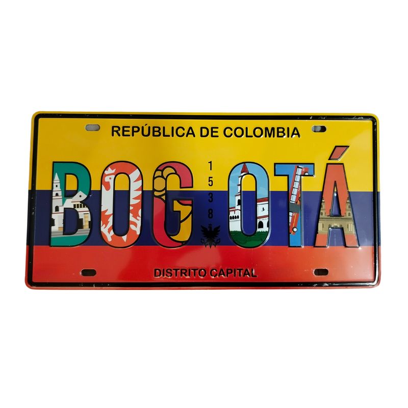Placa De Auto Decorativa Metal Cultura Colombia GENERICO | falabella.com