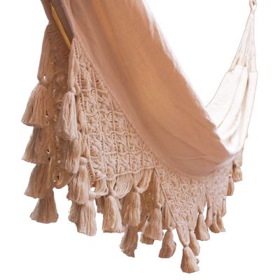 HAMACA DOBLE ENSUEÑO MACRAME BEIGE GENERICO | falabella.com