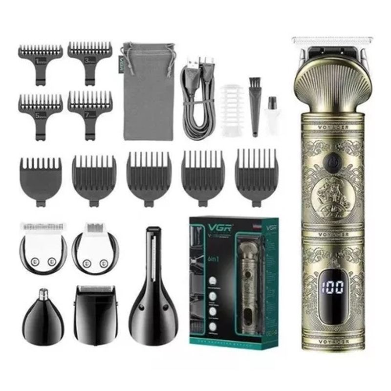 Maquina Peluqueria Afeitadora VGR V-109 Recargable 6 en 1 Dorada GENERICO | falabella.com