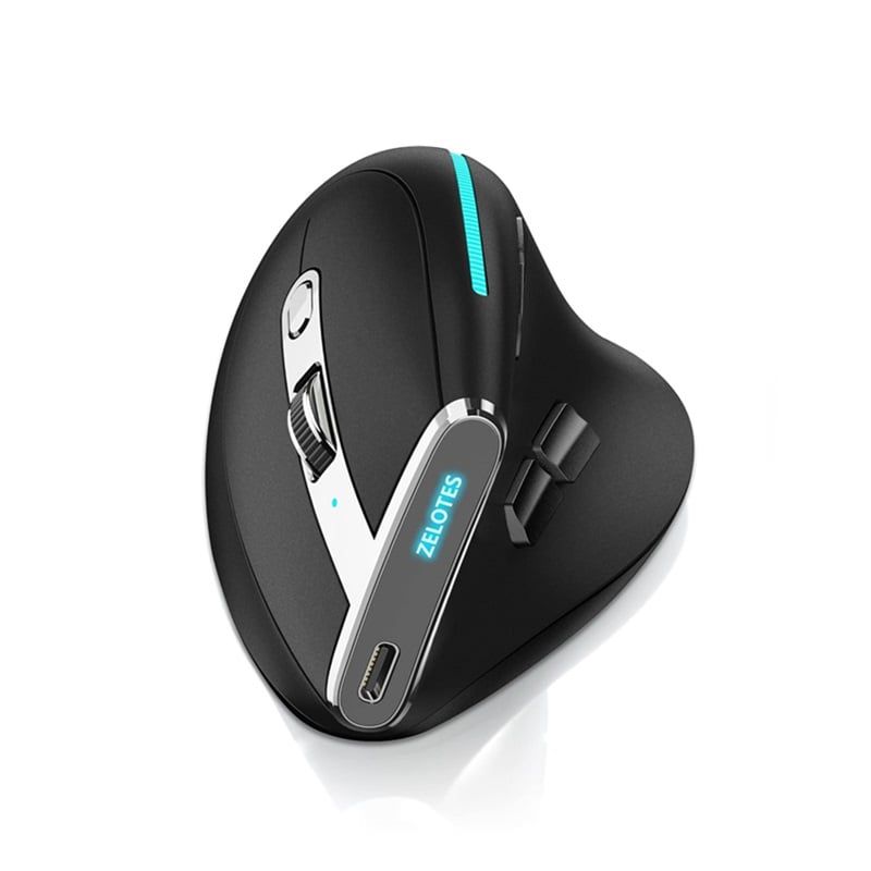Mouse Ergonómico Inalambrico Zelotes F36 Recargable Rgb ZELOTES ...