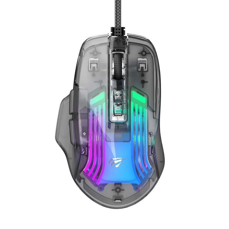MOUSE GAMER TRANSPARENTE PROFESIONAL 7200DPI RGB RETROILUMINADO ZER ...
