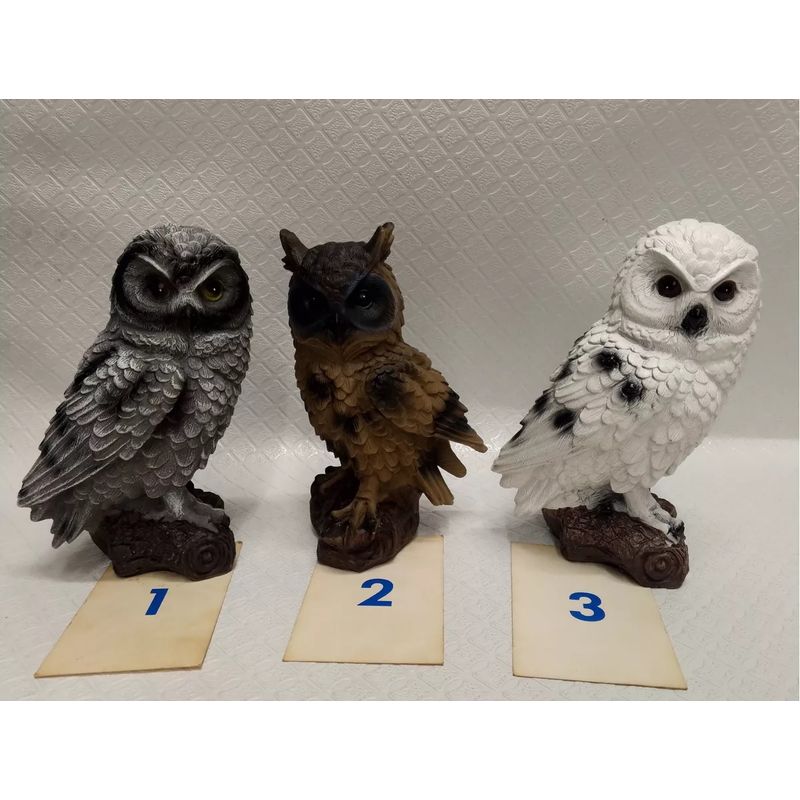 Escultura Italy Buho De La Sabiduría En Marmolina Y Oleo GENERICO ...