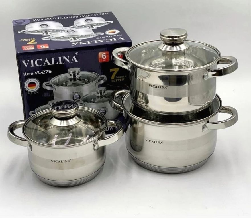 ollas vicalina 6 piezas en acero quirúrgico GENERICO | falabella.com