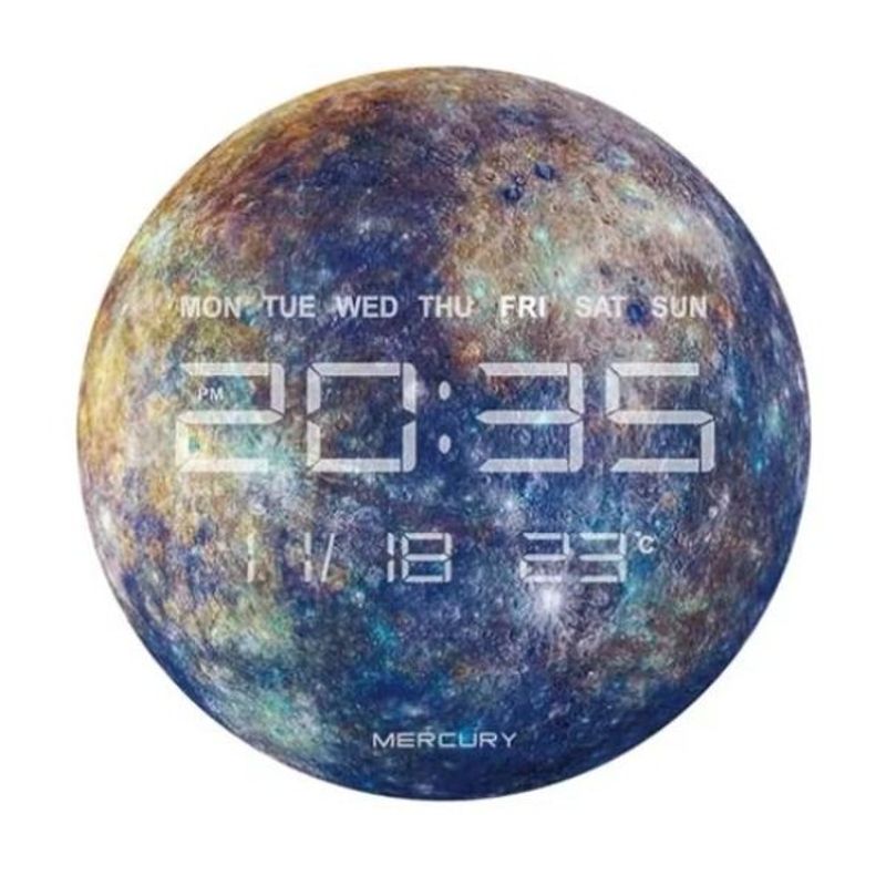 RELOJ DIGITAL CIRCULAR 3D DISEÑO MUNDO MULTIFUNCIONAL GENERICO ...