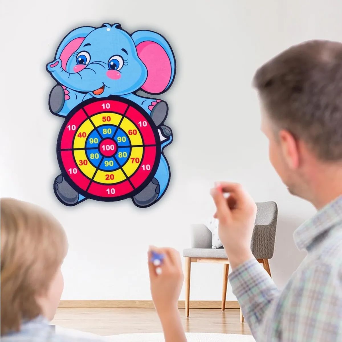Juego Didáctico Y Divertido Elefante Dardos Velcro Para Niños JUGANDO Y ...