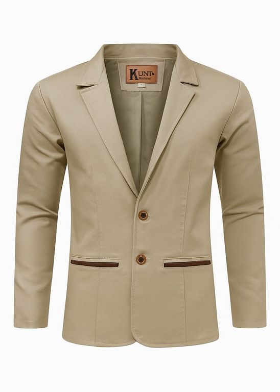 Chaqueta Tipo Bleiser en Dril Para Hombre SIN CODERAS BEIGE MODA EN ...