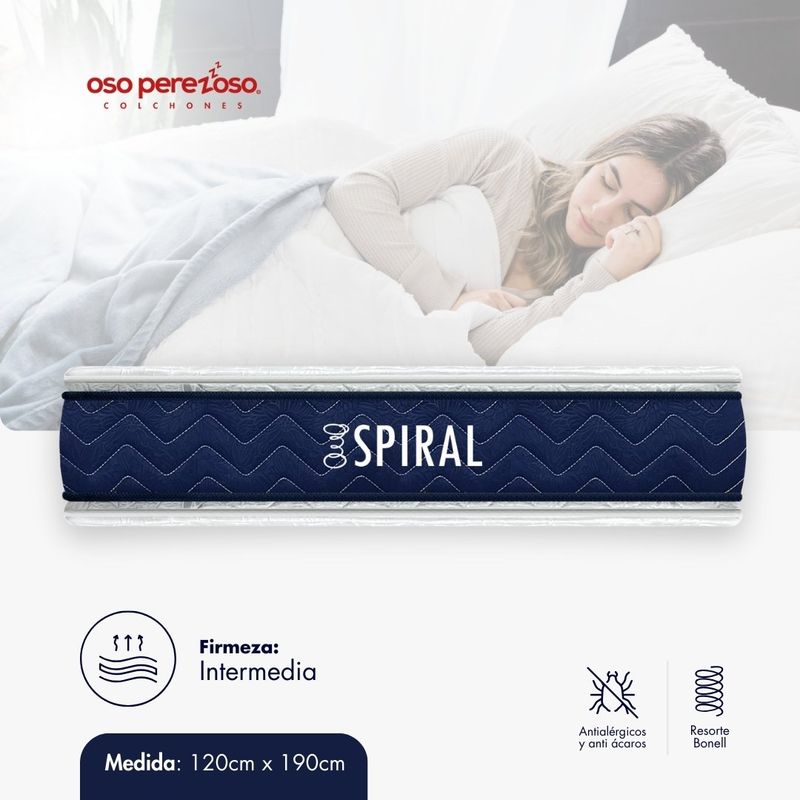 Colchón Spiral Plus Ortopédico Resortado - Firmeza Intermedia ...