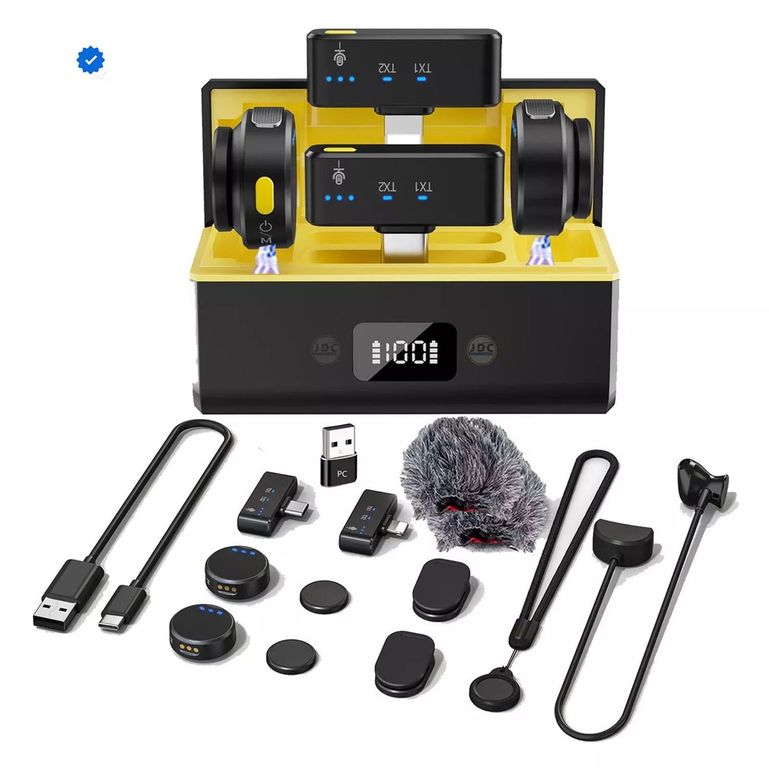 Micrófono De Solapa Inalámbrico Con Imán Magnético Profesional Celular ...