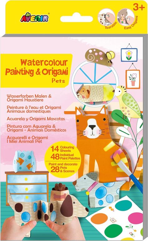 Set Creativo Acuarela Y Origami Animales Para Niños JUGANDO Y EDUCANDO ...