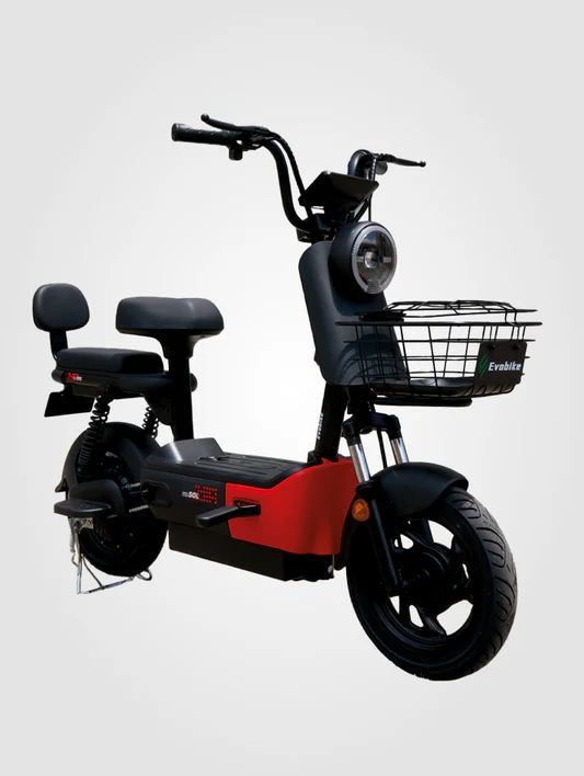 Bicicleta Eléctrica SOL PRO 48kmh color NEGRO-ROJO 350W EVOBIKE ...