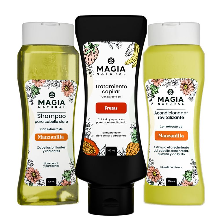 Kit Capilar de Nutrición con Manzanilla y Frutas 500ml - Magia Natural ...