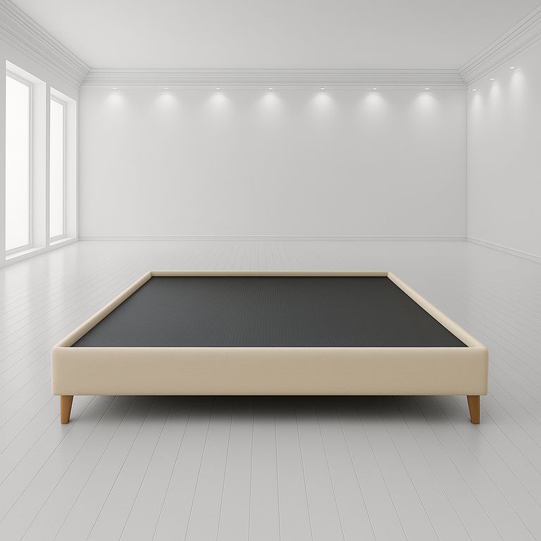 Base-cama beige 140 pata de madera (cama Doble) GENERICO | falabella.com