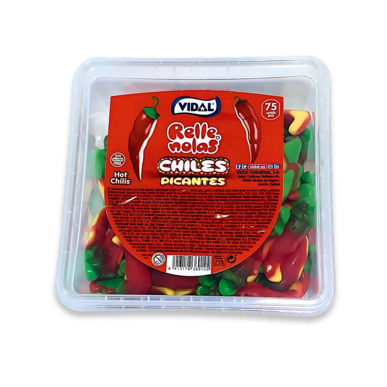 Gomas Vidal Chiles Picantes 75 unidades aproximadamente VIDAL ...