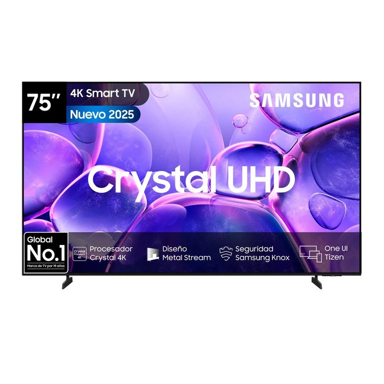 Televisor Samsung 75 Pulgadas Cristal 4K Vision AI Smart TV 2025 ...
